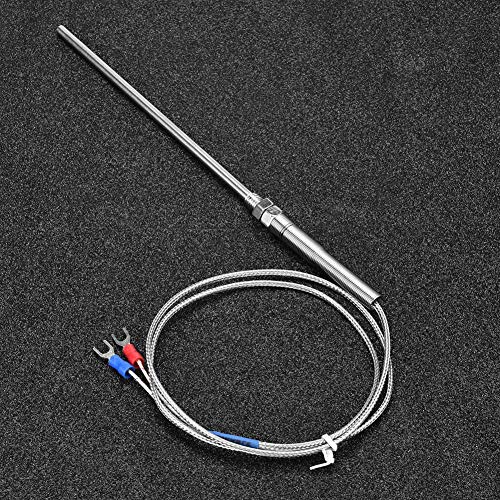 Thermopile Generator, Waterproof K Type Thermocouple, M8 150mm Thermocouple Wire Thread Type K Thermocouple Probe Temperature Sensor Wire 0 400℃ (1M)