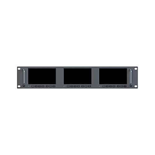 LILLIPUT RM-503S 3 X 5 inch Full HD 2RU Rack Mount Monitor 1920x1080 HDMI 2.0, 3G-SDI Input and Output with Waveform and Vector Functions