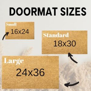 Funny Coir Doormat were Ross and Rachel On A Break Front Door Mat Entryway Outdoor Mat with Heavy Duty Front Porch Welcome Mats Entry Natural Coir Brown Mat House Warming Gift Mat 23.7 x 15.7 inch