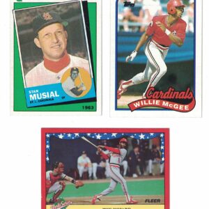 St. Louis Cardinals / 2022 Topps Baseball Team Set (Series 1 and 2) with (21) Cards. ***PLUS Bonus Cards of former Cardinals Greats: Ozzie Smith, Stan Musial and Willie McGee!***