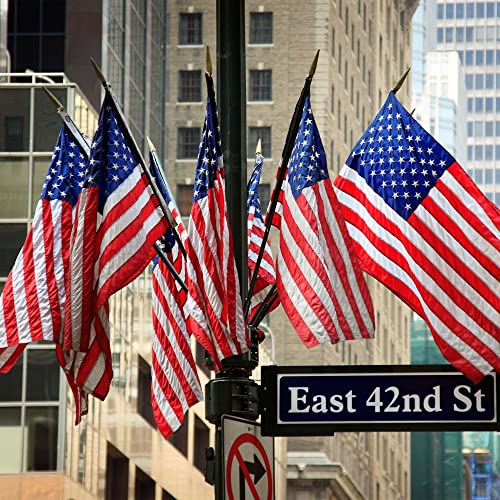 American Flag 4 x 6 ft, Made for High Wind, Heavy Duty US Flags for Outside, Durable Nylon USA Flag with Luxury Embroidered Stars Sewn Stripes Brass Grommets