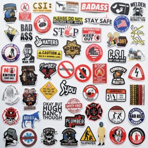 hirokun 100pcs funny hard hat stickers hilarious stickers for construction worker welder carpenter plumber foreman