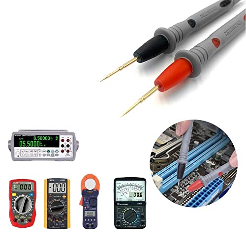 1000V 20A Multimeter Test Leads Probes Banana Plug, 24K Gold Digital Multimeter Probes Electrical Test Probe for Most of Digital Multimeter