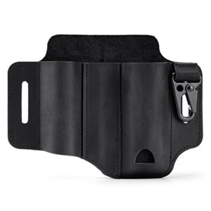 VIPERADE PJ29 Multitool Sheath for Belt, Leather EDC Pocket Organizer for Men, EDC Leather Sheath, Flashlight and Multitool Sheath, EDC Belt Organizer