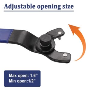 Seamaka Grinder Wrench Universal Adjustable Grinder Spanner ​Wrench,Lock-nut Grinder WrenchSuitable for 4 ",5", 6 ",7" and 9" Angle Grinders O-K-023-B