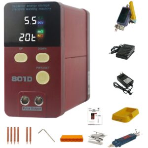 rcbdbsm 801d battery spot welder 12 kw capacitor energy storage spot welding machine, pulse welding machine for 18650 14500 lithium batteries battery pack work