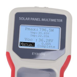 Solar Panel Tester, EY800W with Ultra Clear LCD MPPT Multimeter Open Circuit Voltage Troubleshooting for Photovoltaic Panel