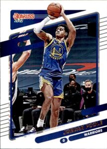 jordan poole 2021-22 donruss #13 nm++ warriors basketball