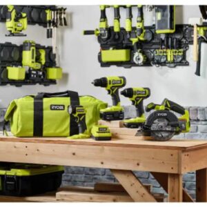 ONE+ 18V Cordless 4-Tool Combo Kit with 1.5 Ah Battery, 4.0 Ah Battery, and Charger