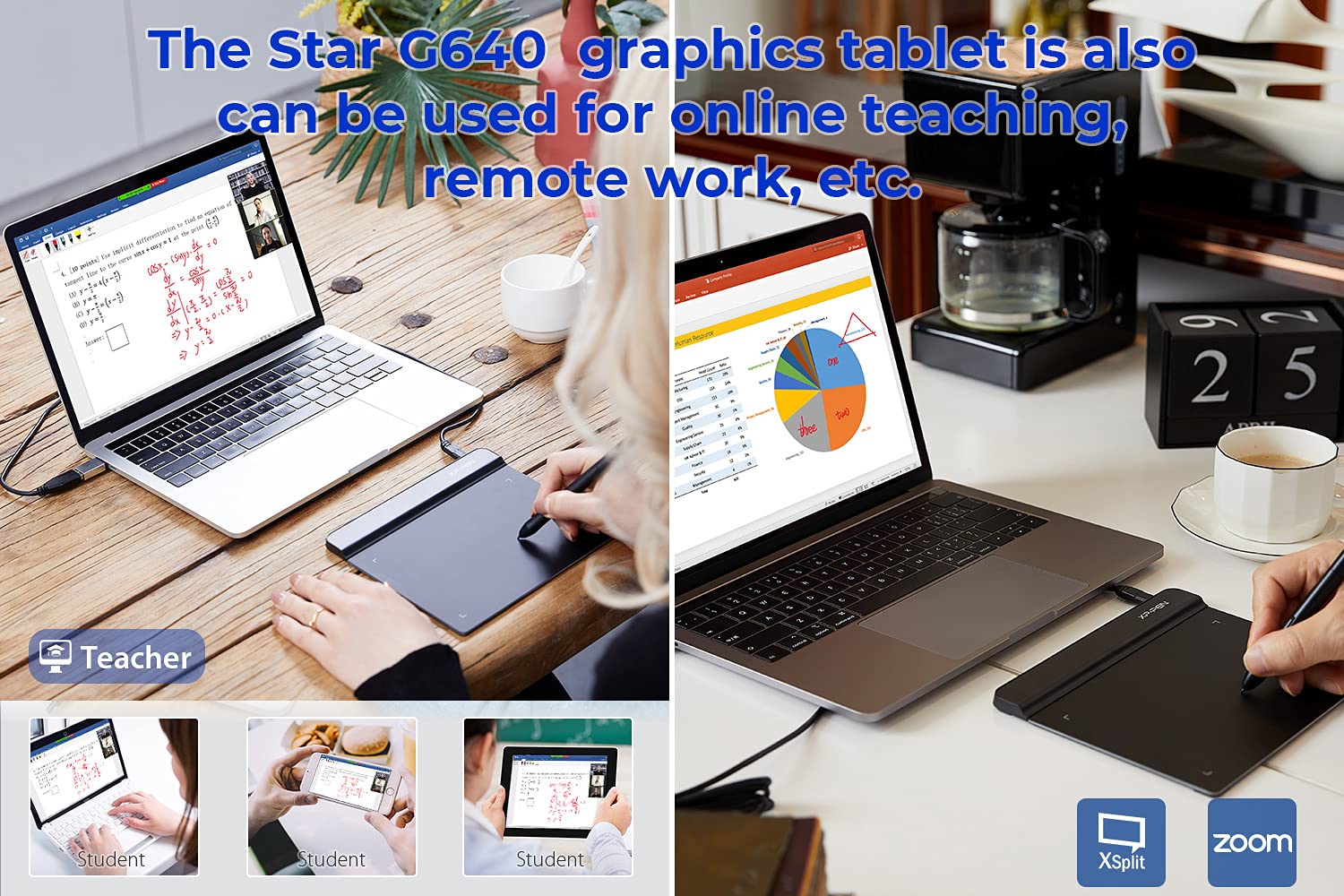 XP-PEN StarG640 6x4 Inch Drawing Tablet & XP-PEN Deco Mini7W Graphics Tablet 7 x 4.37 Inch