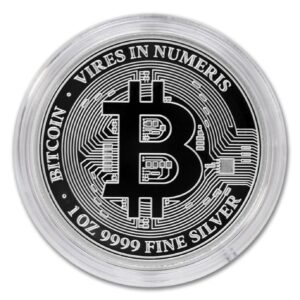 2022 1 oz Silver Bitcoin Official Legal Tender Coin Brilliant Uncirculated (BU - in Capsule) with Certificate of Authenticity $2 Mint State