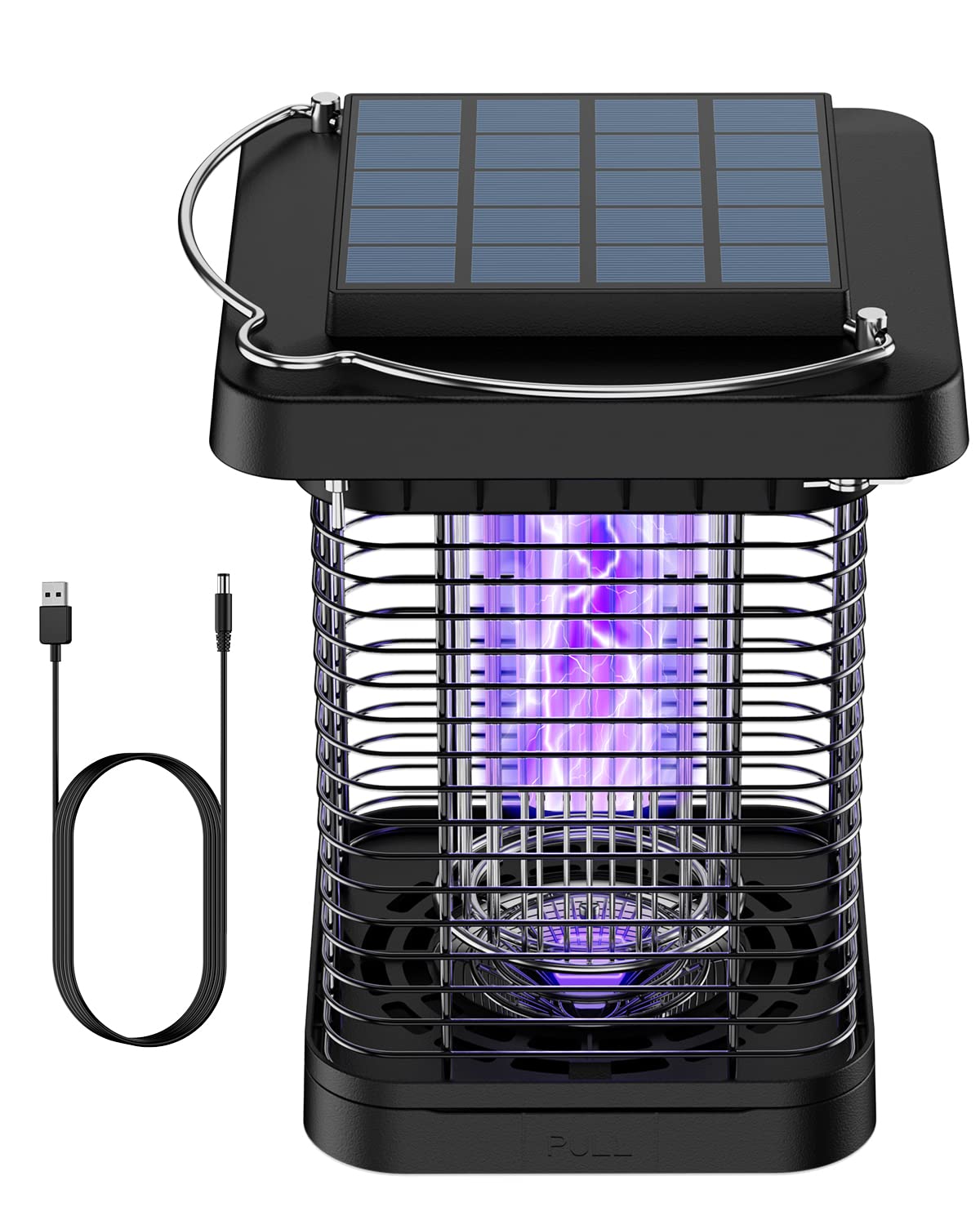 Bug Zapper, Indoor Insect Trap, Quiet Fruit Flies Electric Mosquito Killer Trap, Fly Trap, Mosquito Lamp, Mosquito Zapper for Bedroom, Living Room, Office, Kitchen (Black)