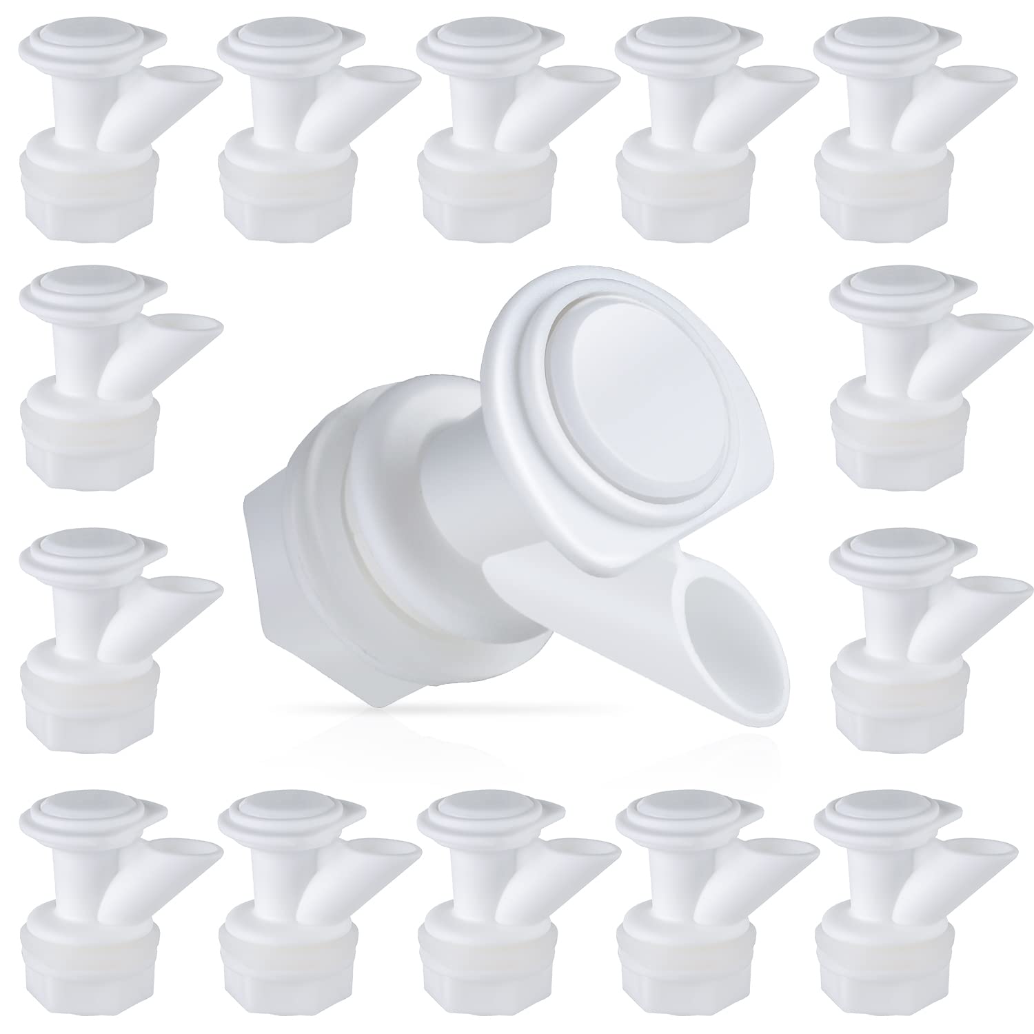 Upgrade Push-Button Cooler Spigot Replacement, Compatible with Igloo 2, 3, 5 and 10 Gallon Beverage Coolers, Durable Water Cooler Spigot for 2-10 Gallon Water Jugs Replacement Part (White-20PC)