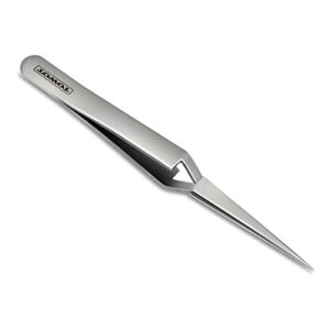 towot precision tweezers reverse tweezers for electronic soldering precision reverse ceramic tweezers non-conductive heat resistant (straight pointed tweezers)