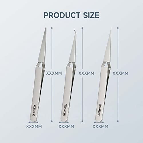 TOWOT Precision Tweezers Reverse Tweezers For Electronic Soldering Precision Reverse Ceramic Tweezers Non-Conductive Heat Resistant (Straight Pointed Tweezers)