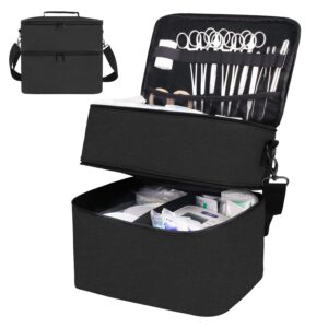 tusiasc pill bottle organizer medicine bag medication storage organization medicine travel carrying case home health aid bag with shoulder strap （bag only）