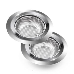 2 pack kitchen sink strainer,4.5" stainless steel sink strainers for kitchen sink,food catcher for most sink drains kitchen sink basket strainer steel sink filter