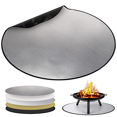 Fire Pit Mats 5 Layers (36" Round) for Under Fire Pit & Grill,Perfect Fireproof Mat for Under Fire Pit Waterproof & Resists Up to 2000°F,Fire Pit Mat for Deck, Campsite & Grass