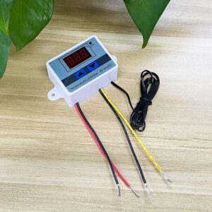 4 PCS XH-W3001 Thermostat Switch Digital LED Temperature Controller with Waterproof Probe Heating Cooling Electronic Programmable Thermostat DC12V 10A 120W Range from -50℃ to 110℃