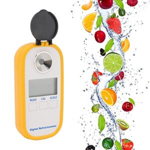 Digital Brix Refractometer, Portable Handheld Brix Maple Syrup Jam Sauces Refractometer, Brix Meter Pocket Refractometer for Measuring Sugar Content in Watermelons, Grapes and Other Fruits