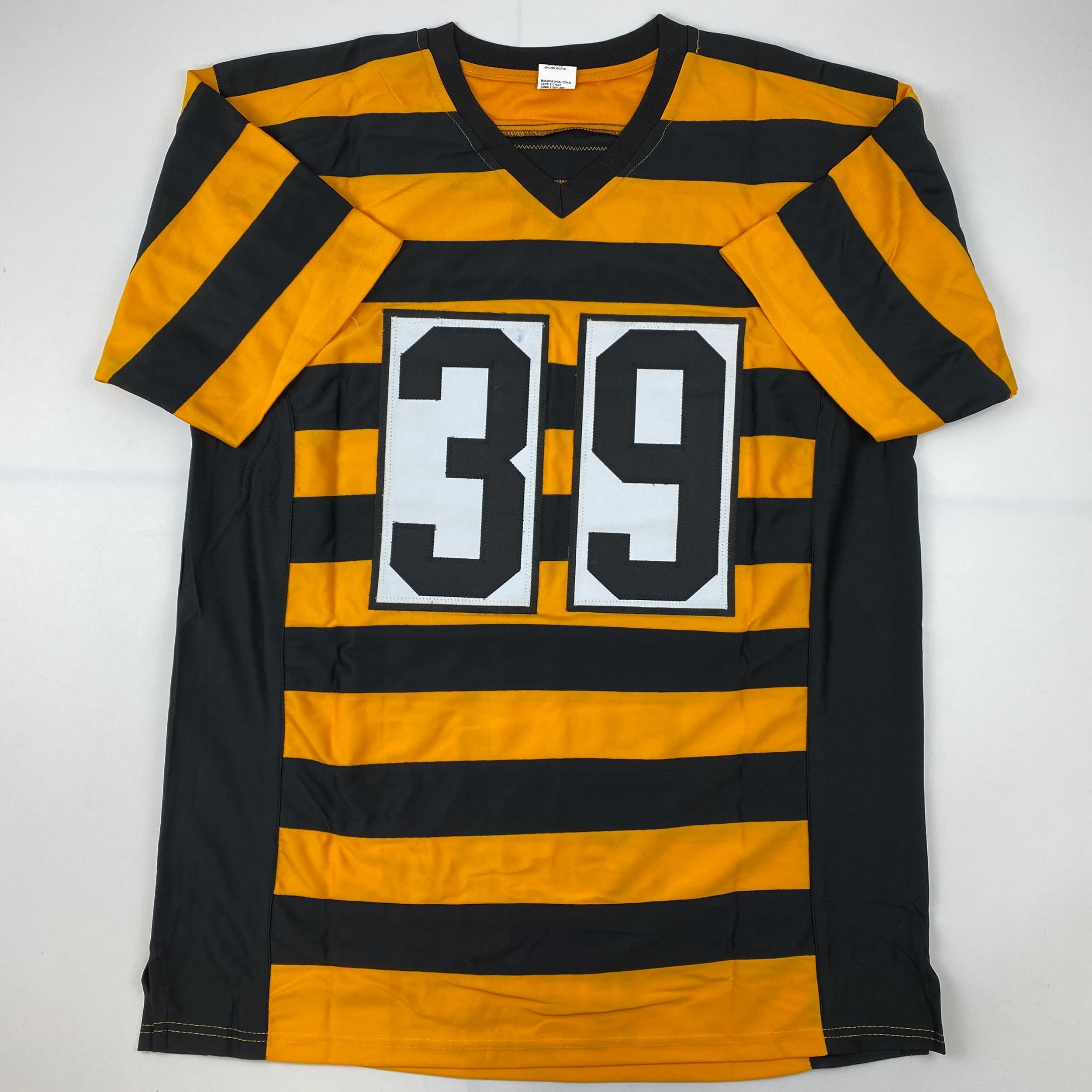 Autographed/Signed Minkah Fitzpatrick Pittsburgh Bumble Bee Football Jersey PSA/DNA COA