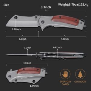 sharpken Pocket Knife,Pocket Folding Knife with Clip, Glass Breaker and Line Lock.