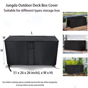 Jungda Outdoor Deck Storage Box Cover for Lifetime 116 Gallon Deck Boxes,Waterproof Patio Storage Box Cover - 51 X 26 X 26 Inch