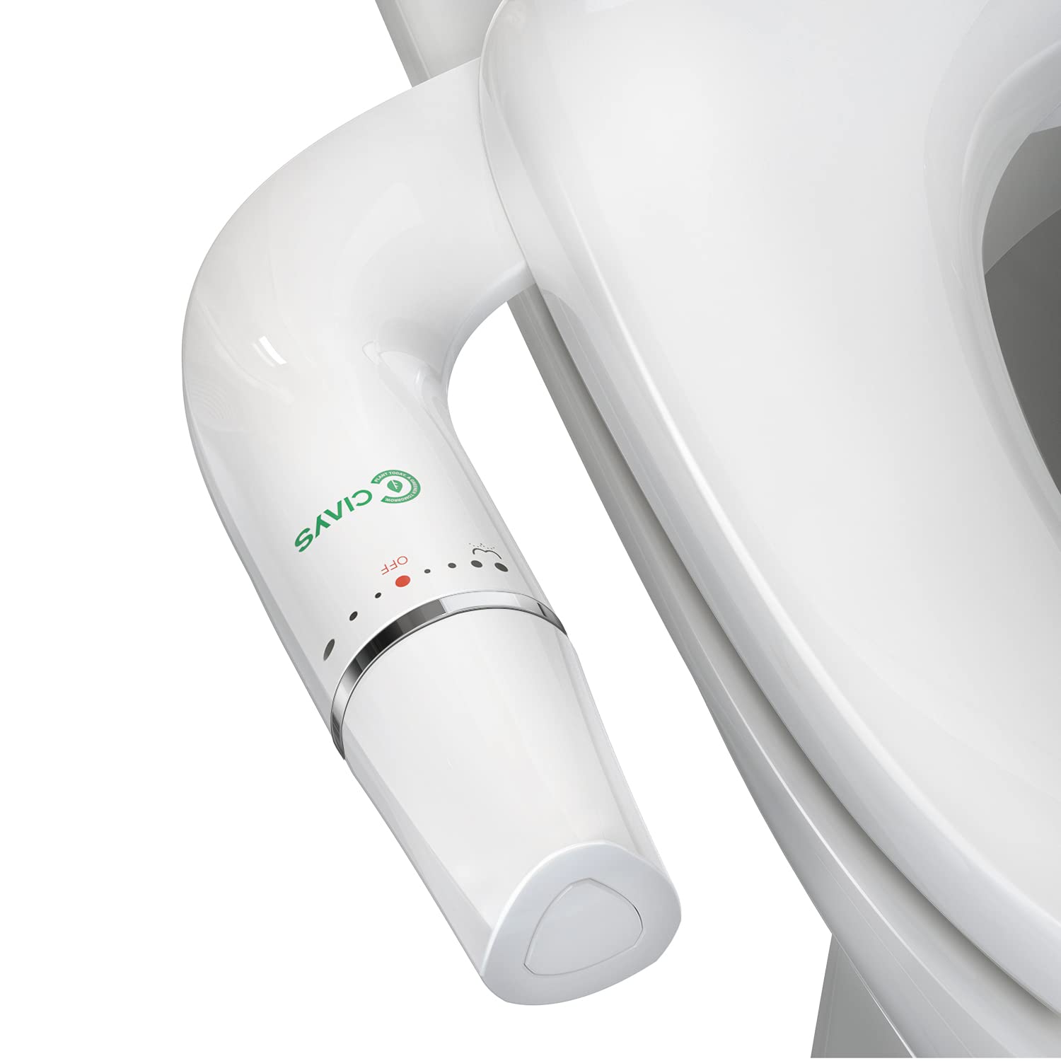 Ciays Bidet Attachment for Toilet Ultra-Slim Bidet Sprayer Non-Electric Dual Nozzle for Feminine/Posterior Wash Bidet Toilet Attachment with Pressure Controls，Sliver/White