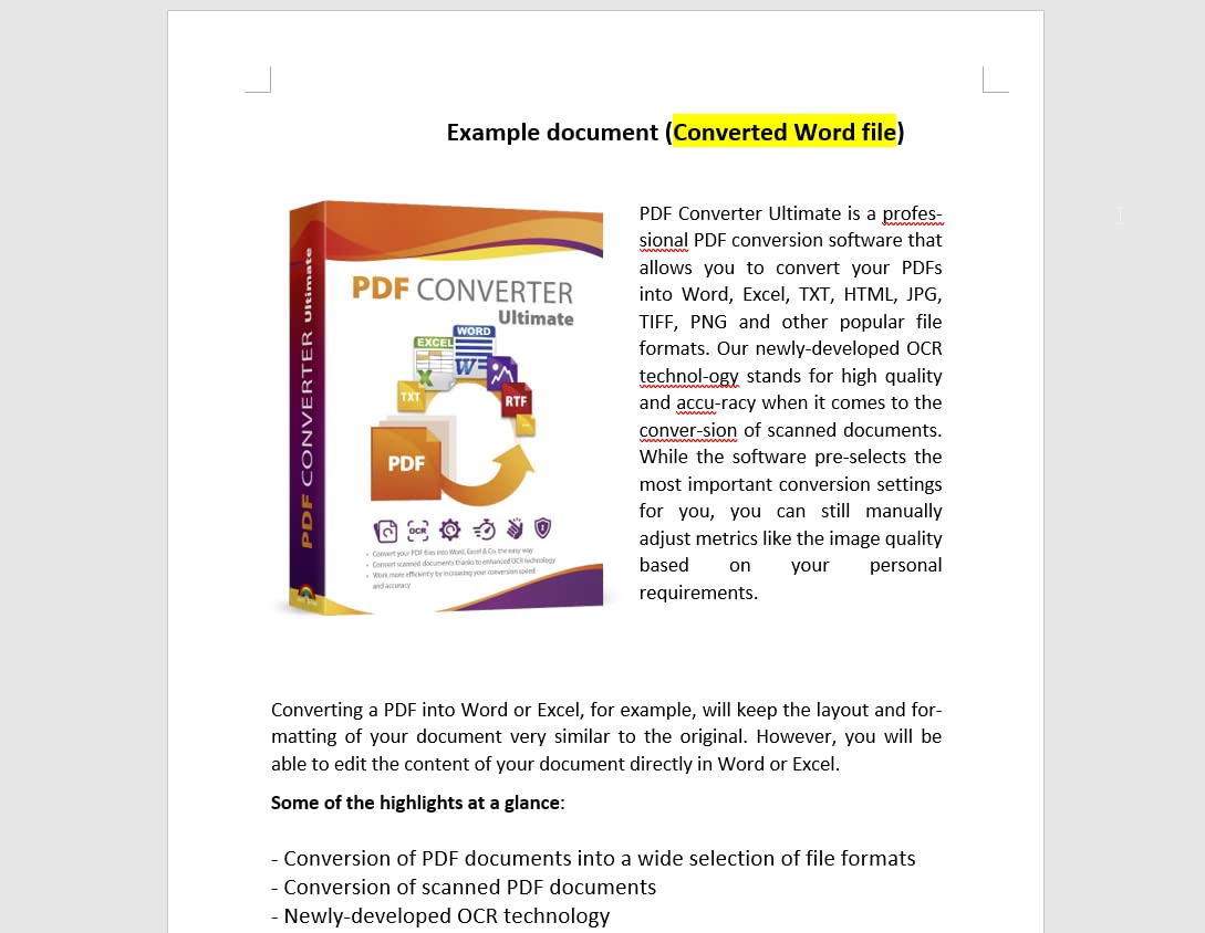 PDF Converter Ultimate - Convert PDF files into Word, Excel, PowerPoint and others - PDF converter software with OCR recognition compatible with Windows 11 / 10 / 8.1 / 8 / 7