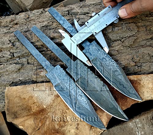 Handmade Damascus Steel Skinner Blank Blades 9 Inches With Twist Pattern