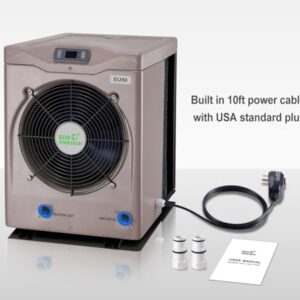 ECOPOOLTECH-Swimming Pool Heat Pump-Swimming Pool Heater-for Above Ground Pools, up to 5000gallons, 14000BTU/hr, Titanium Heat Exchanger.…