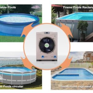 ECOPOOLTECH-Swimming Pool Heat Pump-Swimming Pool Heater-for Above Ground Pools, up to 5000gallons, 14000BTU/hr, Titanium Heat Exchanger.…