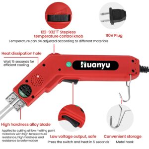 Huanyu Hot Knife 100W with 4 Blades Arc/Shovel/Sharp/R-Type + Hot Knife 250W Straight Type 10in