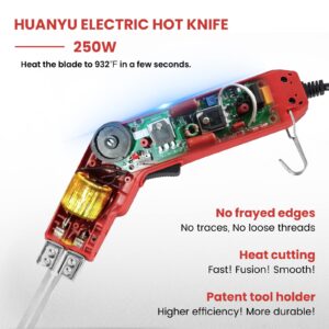 Huanyu Hot Knife 100W with 4 Blades Arc/Shovel/Sharp/R-Type + Hot Knife 250W Straight Type 10in