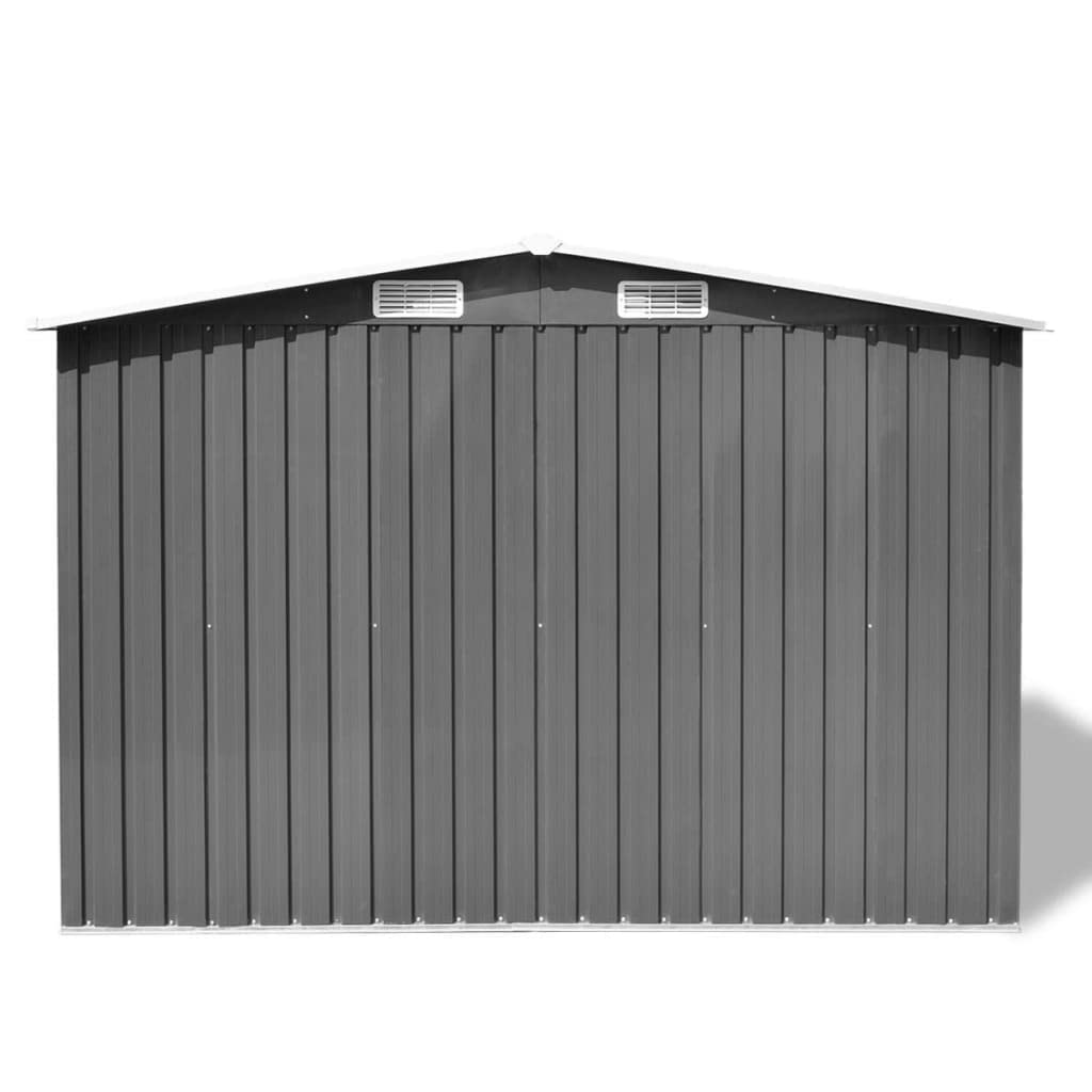 FAMIROSA Garden Storage Shed Double Sliding Doors Outdoor Tood Shed Patio Lawn Care Equipment Pool Supplies Organizer Storage Cabinet Backyard Garden Shed Tool Sheds Gray 101.2 x 80.7 x 70.1 inch