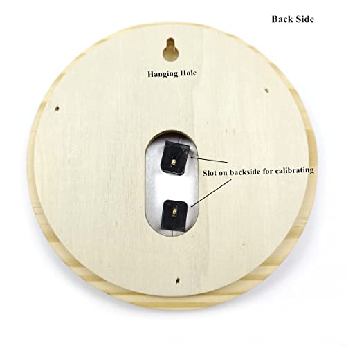 HJJKKH Sauna Thermometer Hygrometer,2 in 1 Indoor Wooden Sauna Fahrenheit Hygrothermograph for Sauna Room Humidity Temperature Measurement,Sauna Accessories (Pine-Round)