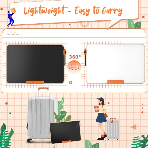 21 Inch LCD Writing Tablet for Kids Erasable Doodle Board Drawing Tablet with Lock Reusable Large Doodle Pad Writing Board with Pen Slots for 3-12 Year Old Kids Adults Home School