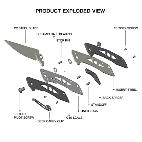 BESTECH KNIVES Folding Pocket Knife with Clip: 3.39" D2 Tool Steel Straight Back Gray Titanium Blade, G10 Handle, Flipper Liner Lock, Everyday Carry Gift for Men Women (BG23C Yellow)