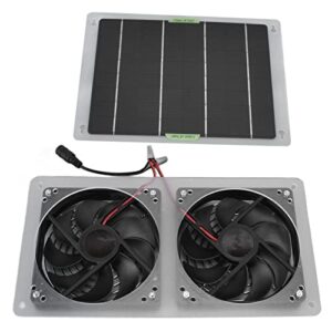 solar fan, solar panel fan kit, 100w 12v waterproof dual exhaust fan solar powered fan for small chicken coops, greenhouses, sheds, pet houses, solar ventilation fan solar exhaust fan