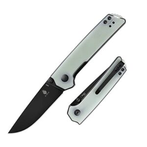 kizer domin mini folding knife g10 handle edc knives, n690 steel thumb-stud pocket knife, v3516n7