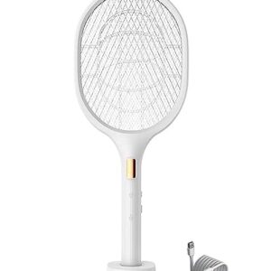 Bug Zapper Racket, Electric Fly Swatter, 2 in 1 Swatter Zapper, Mosiller Bug Zapper with 3-Layer Safety Mesh, Fruit Fly Swatter Electric Zapper, Indoor Bug Zapper for Home