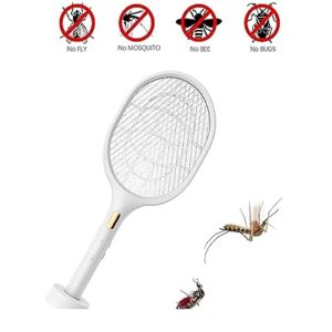 Bug Zapper Racket, Electric Fly Swatter, 2 in 1 Swatter Zapper, Mosiller Bug Zapper with 3-Layer Safety Mesh, Fruit Fly Swatter Electric Zapper, Indoor Bug Zapper for Home