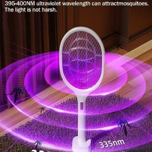 Bug Zapper Racket, Electric Fly Swatter, 2 in 1 Swatter Zapper, Mosiller Bug Zapper with 3-Layer Safety Mesh, Fruit Fly Swatter Electric Zapper, Indoor Bug Zapper for Home