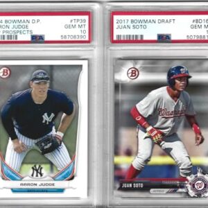 PSA 10 AARON JUDGE & JUAN SOTO 2 CARD ROOKIE LOT GRADED PSA GEM MINT 10 YANKEES TEAM MATES SUPERSTAR PLAYERS