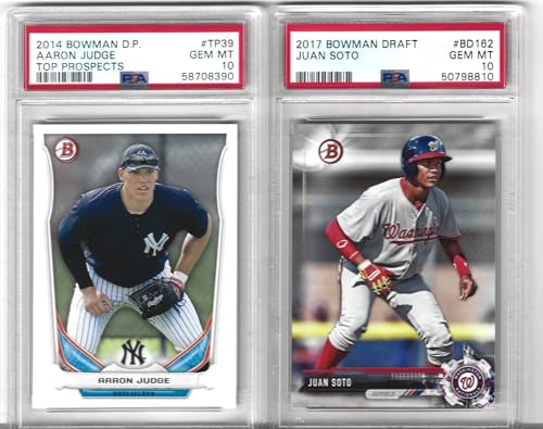 PSA 10 AARON JUDGE & JUAN SOTO 2 CARD ROOKIE LOT GRADED PSA GEM MINT 10 YANKEES TEAM MATES SUPERSTAR PLAYERS