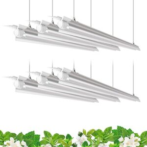 barrina plant grow light, 4ft 5000k full spectrum white, 252w(6 x 42w), t8 led grow light, growing lamp fixture, plant light for indoor plant, 6-pack