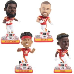 kansas city chiefs super bowl liv champions mini bobblehead set patrick mahomes