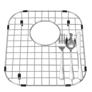 Starstar 50/50 Double Bowl Kitchen Sink Bottom Two Grids, Stainless Steel Kitchen Sink Protector (11 5/8" x 13 9/16")