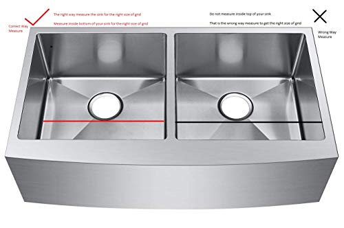 Starstar Sinks Protector Matte Gold 304 Stainless Steel Kitchen Bottom Protector Grid, Rack For The Sink 26" x 14.375"