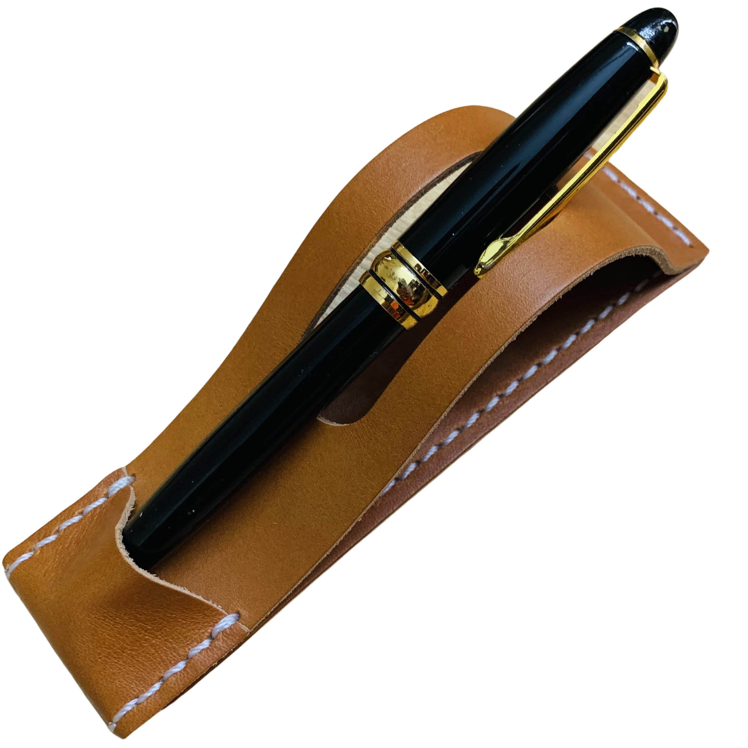 Leather Pen Display Stand Ink Pen Holder Pencil Display for Desk Pencil Holder for Desk Decor Desk Organizer, Fountain Pen Ballpoint Pen Display for Home School Office